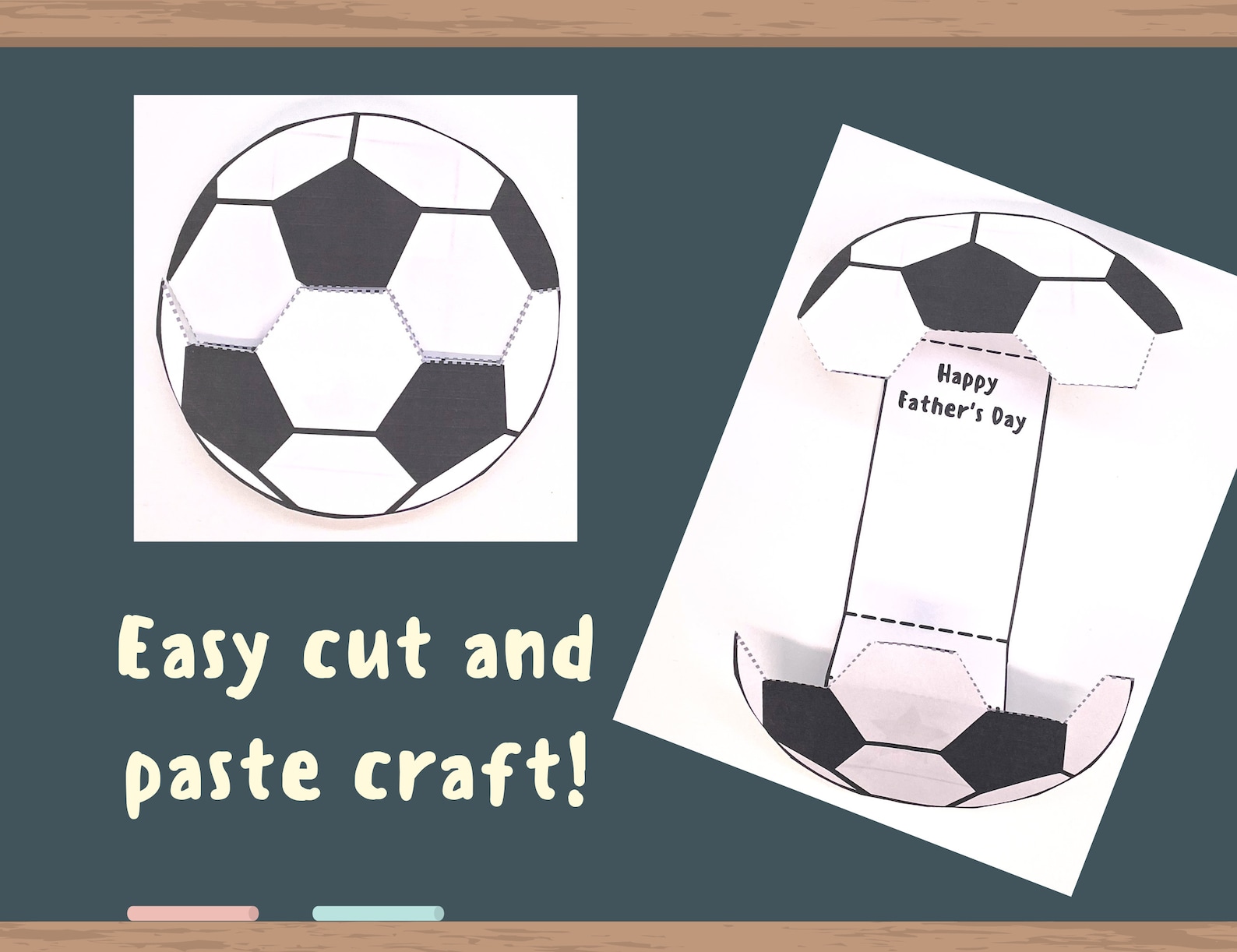 Happy Fathers Day Printable Craft for Kids, Gift for Dads, INSTANT ...