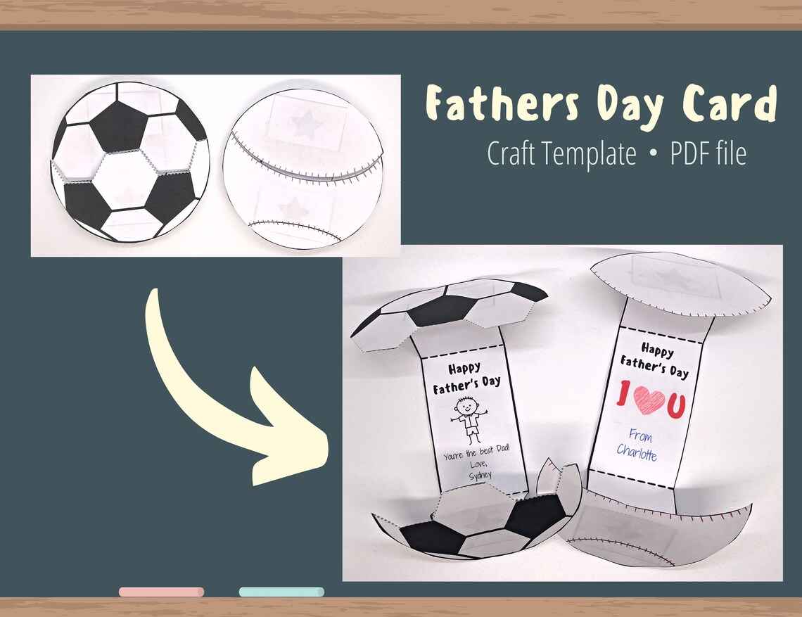 Happy Fathers Day Printable Craft for Kids, Gift for Dads, INSTANT ...