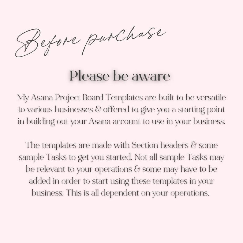 SOP - Asana Project Board Template for Asana Project Management ...