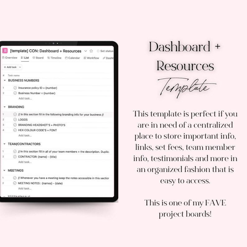Asana Contractor Template Bundle: Construction Business Organizer ...
