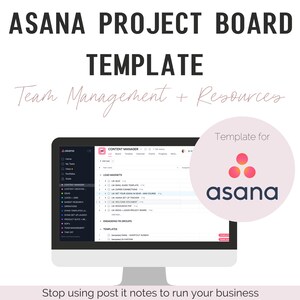 Team Management Resources Asana Project Board Template for - Etsy