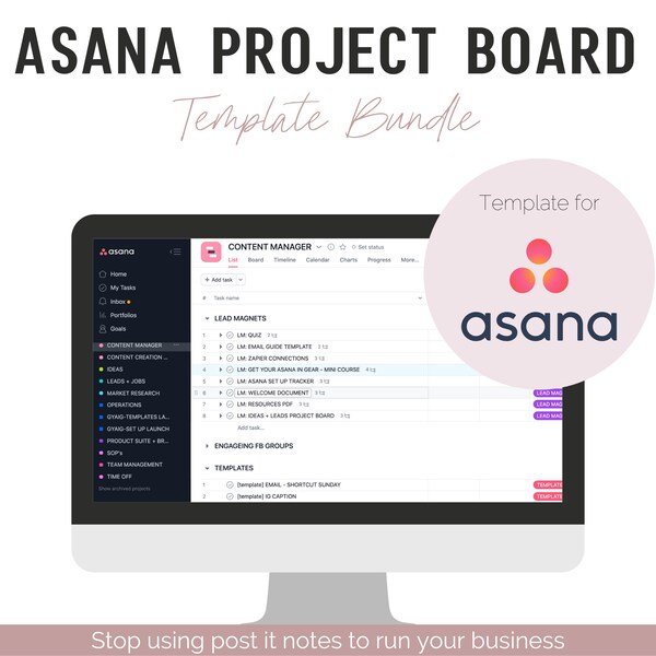 Asana Template For Real Estate Etsy