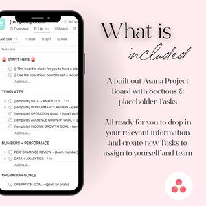 Goals Asana Project Board Template for Asana Project Management ...