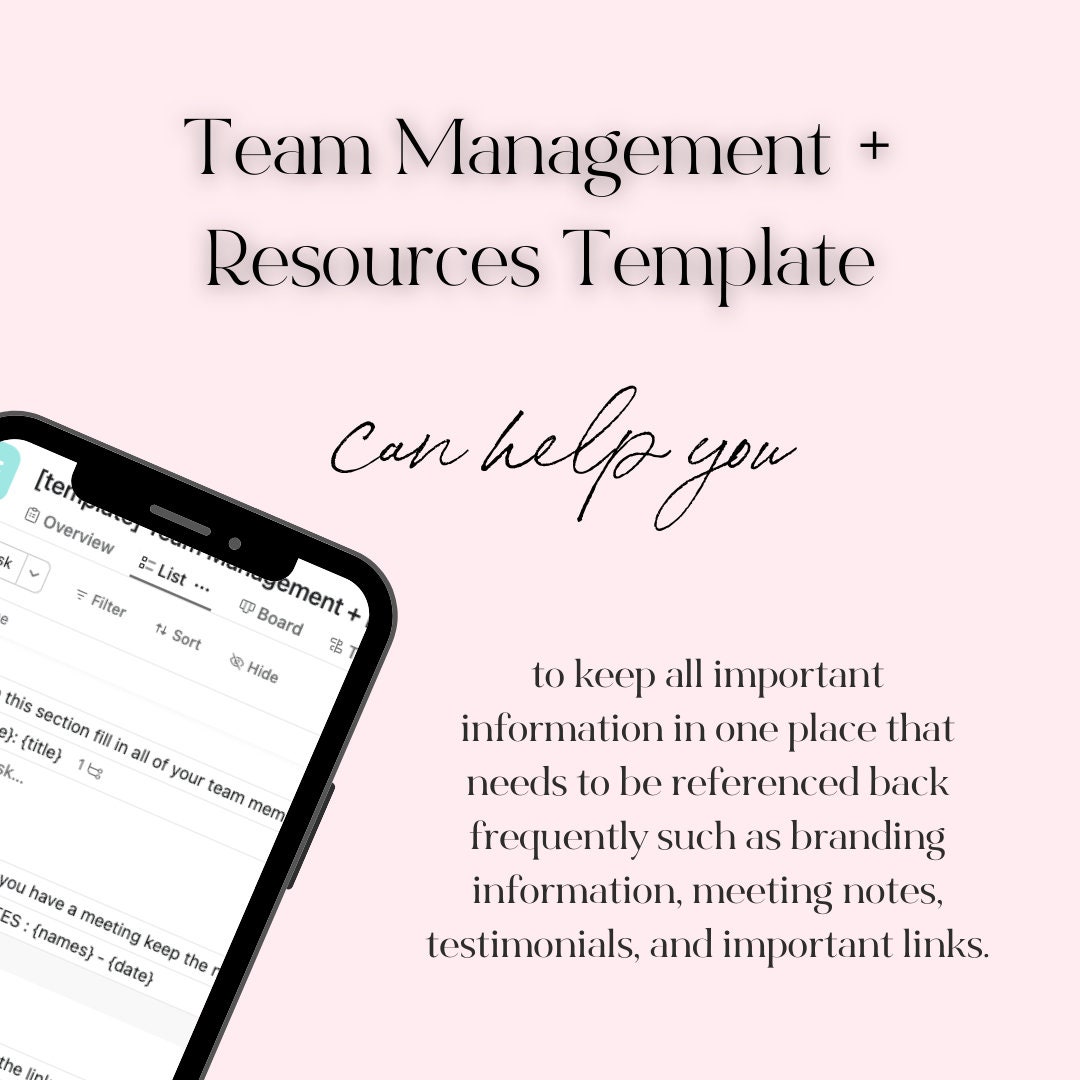 Team Management Resources Asana Project Board Template for Asana Project Management Software - Etsy