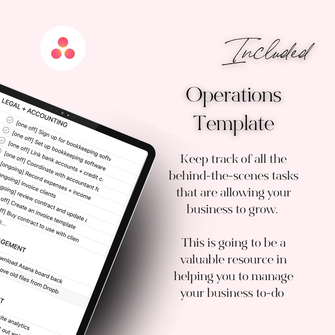 Asana Templates for Service-based Business: MEGA BUNDLE - Made for ...