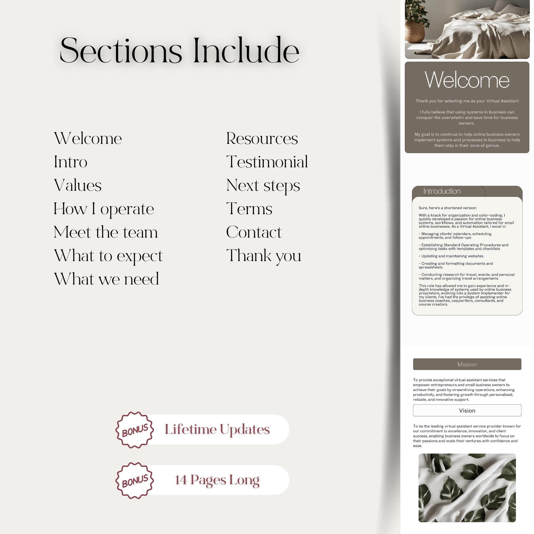 Virtual Assistant Client Welcome Pack: Customizable Canva Template ...