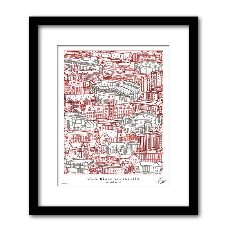 Ohio State Art - Etsy