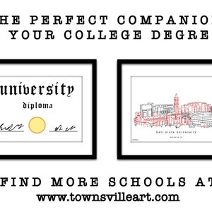 American University Campus Illustration Graduation Gift Wall Art - Etsy