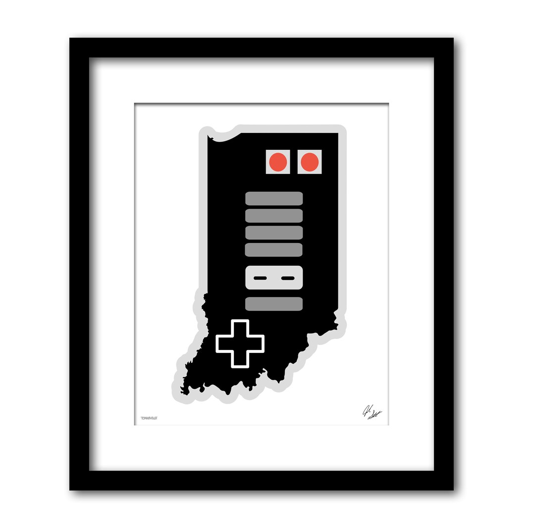 Indiana Video Game Controller Wall Art - Etsy