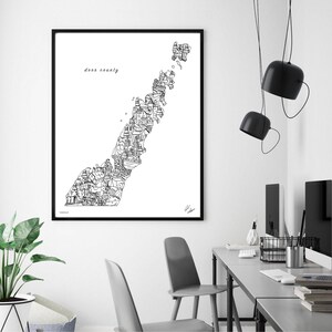 Door County Wall Art Wisconsin Wall Decor Door County Map - Etsy