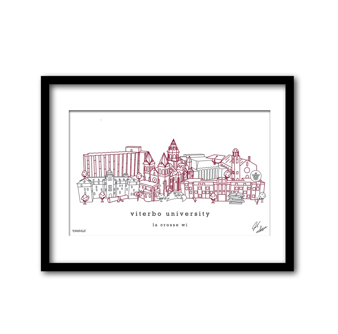 Viterbo University Campus Illustration Graduation Gift Wall Art - Etsy