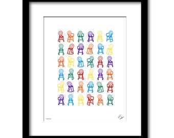 Madison Wisconsin Poster Series, UW Union Terrace Chairs - Etsy