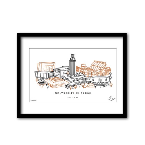 University of Texas Print - Etsy