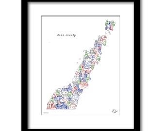 Door County Art Map - Etsy