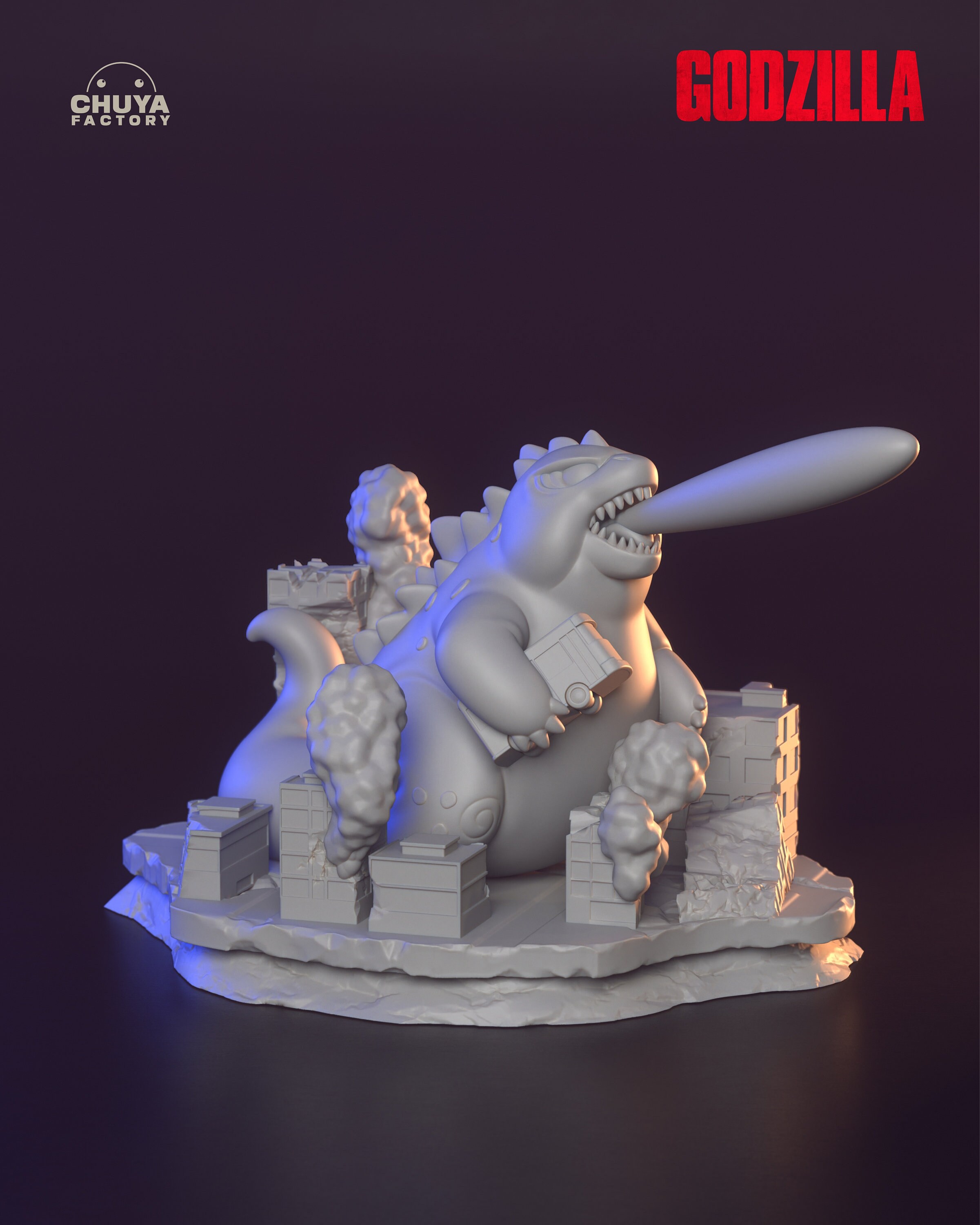 Chibi Godzilla - Tabletop Miniatures for Gaming or Painting, by Chuya ...