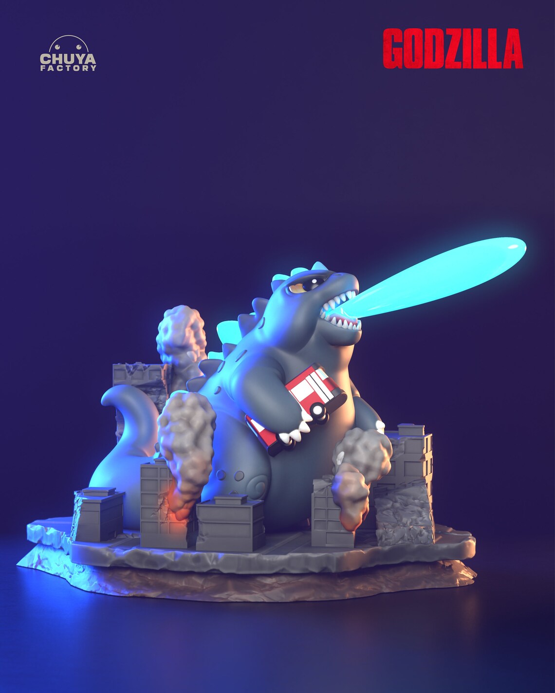 Chibi Godzilla - Tabletop Miniatures for Gaming or Painting, by Chuya ...