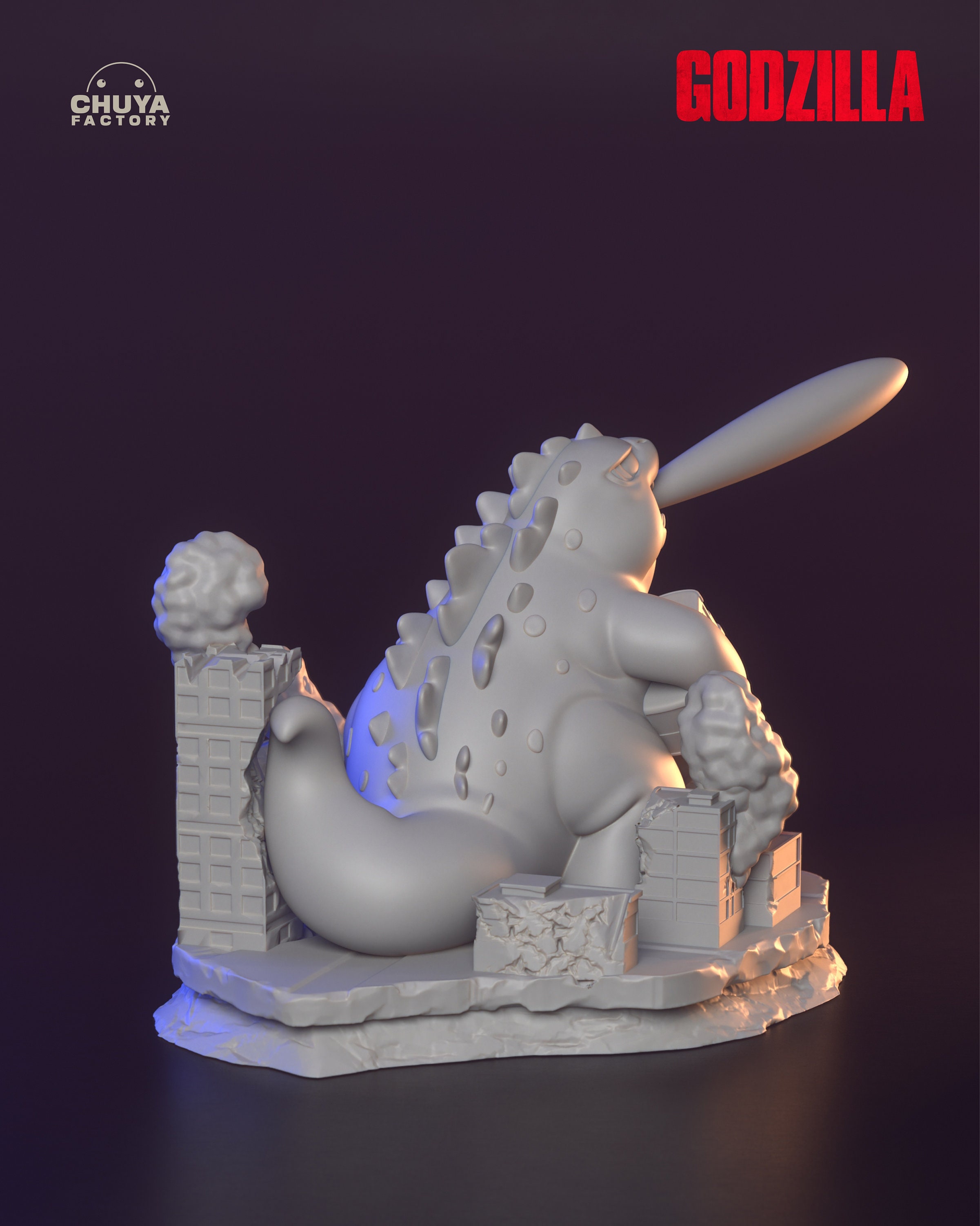 Chibi Godzilla - Tabletop Miniatures for Gaming or Painting, by Chuya ...