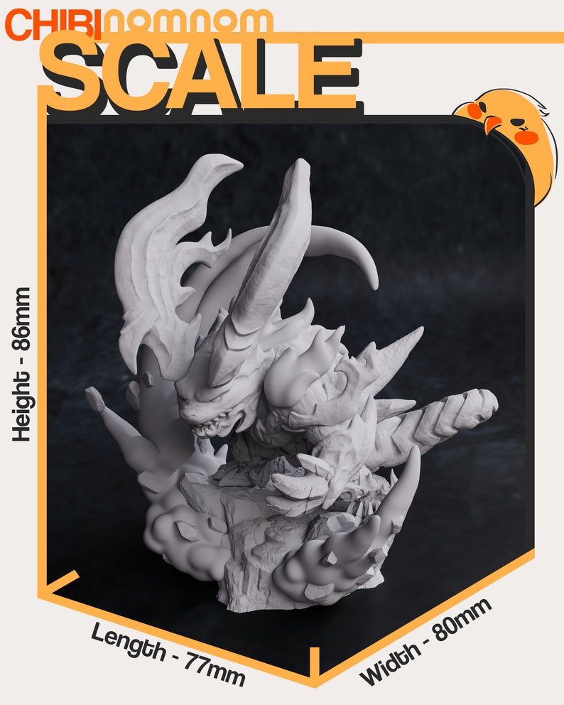 Chibi Ifrit Tabletop Miniatures for Gaming or Painting, by Nom-nom ...