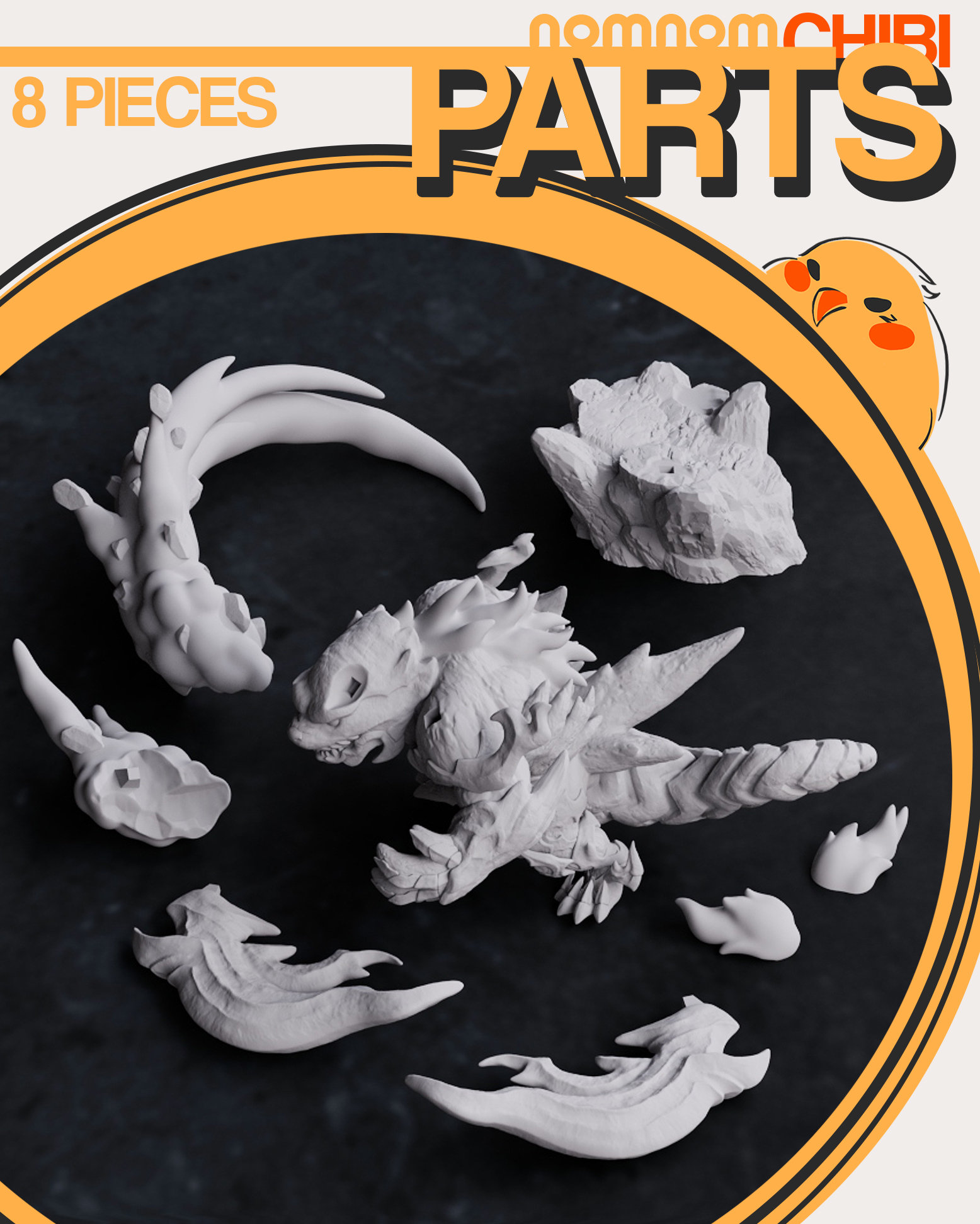 Chibi Ifrit Tabletop Miniatures for Gaming or Painting, by Nom-nom ...