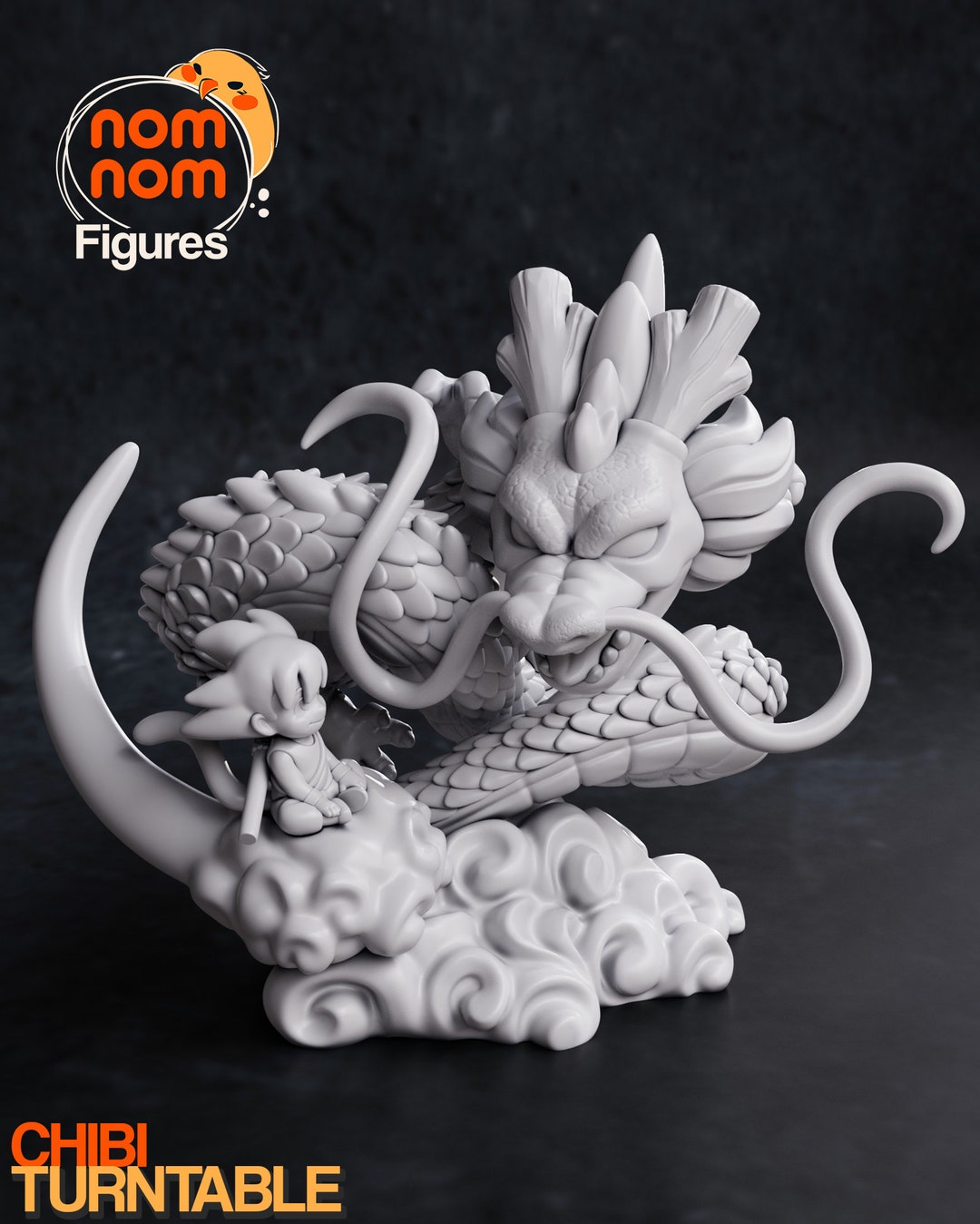 Chibi Shenron - Tabletop Miniatures for Gaming or Painting, by Nom-nom ...