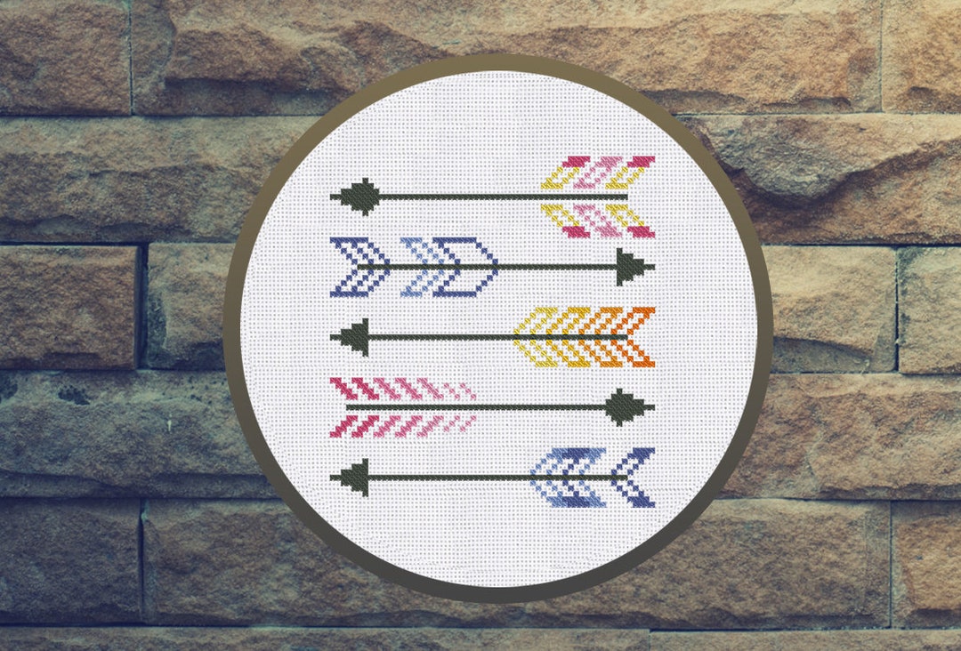 Arrows Cross Stitch Pattern Instant Download PDF Counted Chart Modern ...