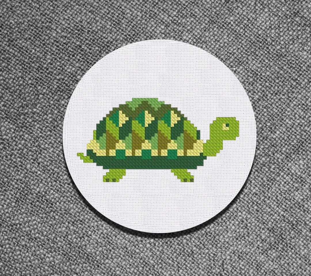 Cross Stitch Pattern Little Turtle Instant Download PDF Counted Chart ...