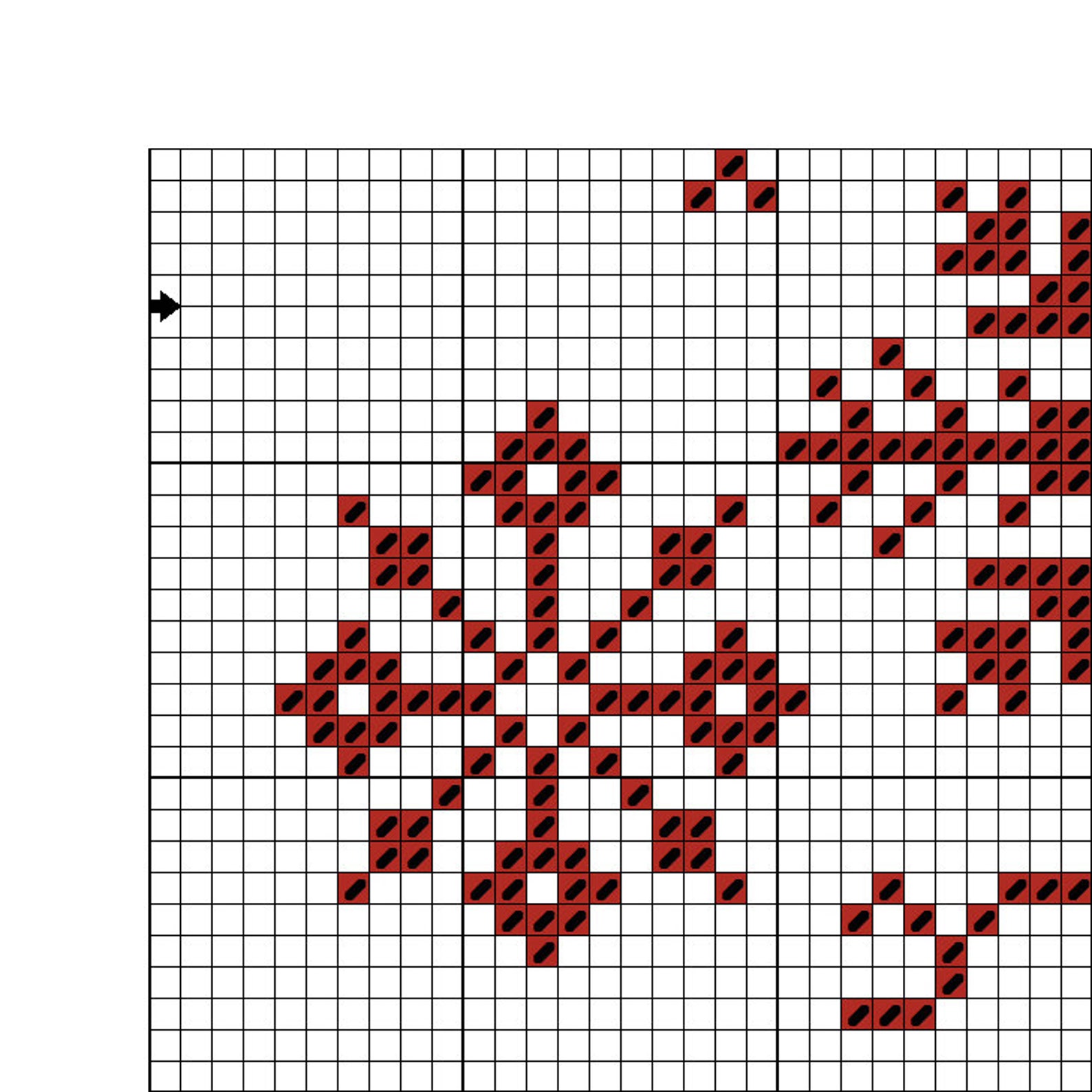 Cross Stitch Pattern Snowflake Sampler Tree Instant Download PDF ...