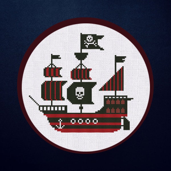 Pirate Cross Stitch - Etsy
