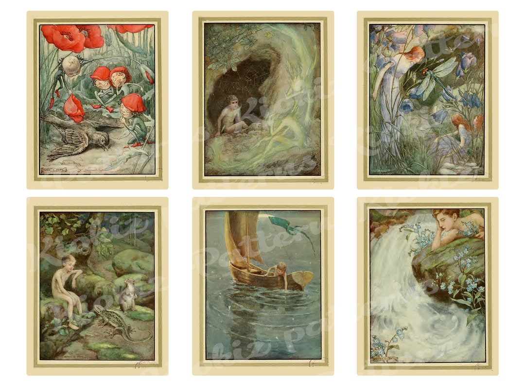 Vintage Cards 1913 With Fairy Tales and Myths Images 300 Dpi PDF ...
