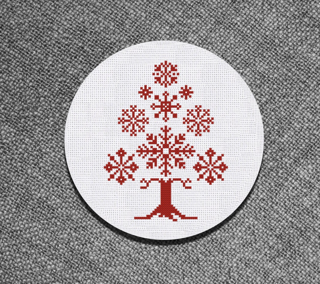 Cross Stitch Pattern Snowflake Sampler Tree Instant Download PDF ...