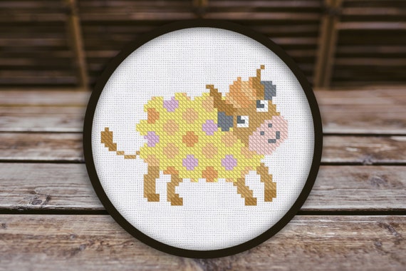 Cross Stitch Pattern Little Sheep Instant Download PDF Counted - Etsy