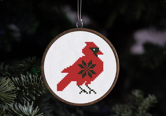 Red Cardinal Cross Stitch Pattern PDF - Etsy