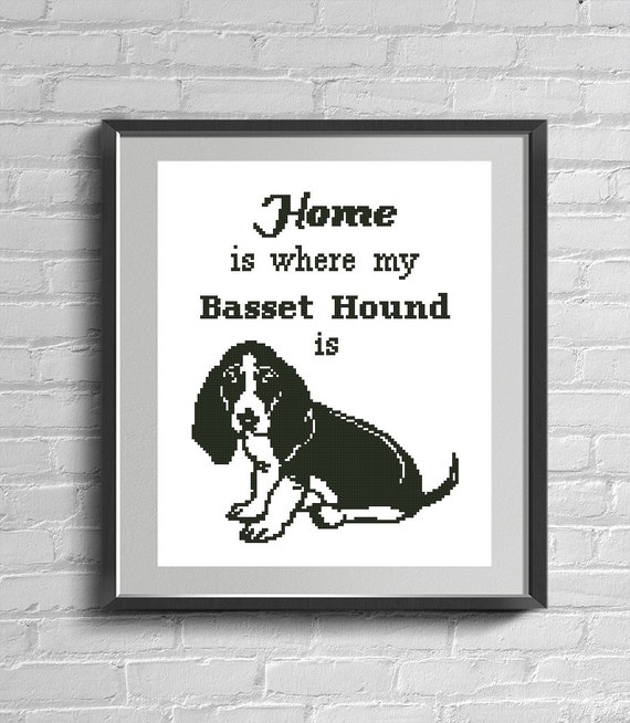 Cross Stitch Pattern Basset Hound Instant Download PDF Counted - Etsy