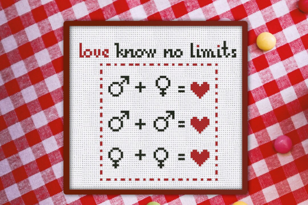 Cross Stitch Pattern No Limits Love Instant Download PDF Counted Chart ...