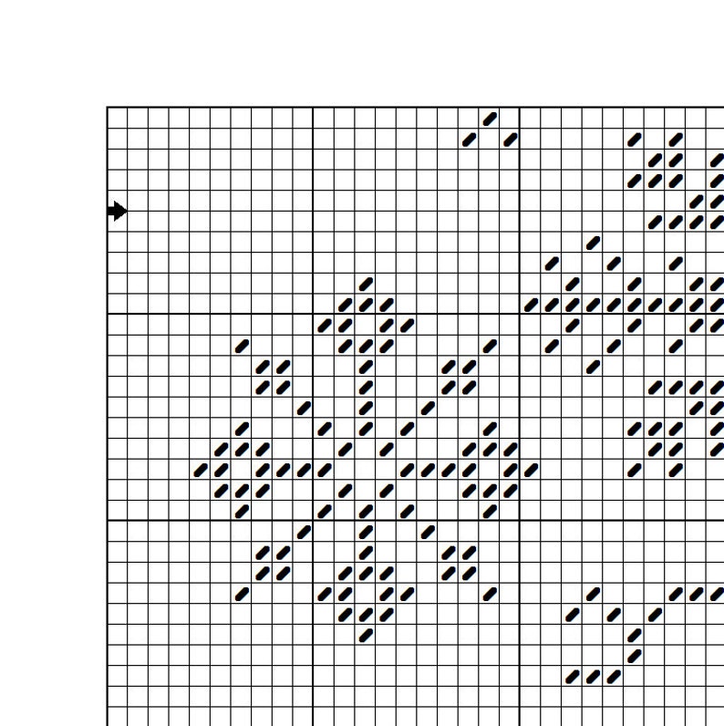 Cross Stitch Pattern Snowflake Sampler Tree Instant Download PDF ...