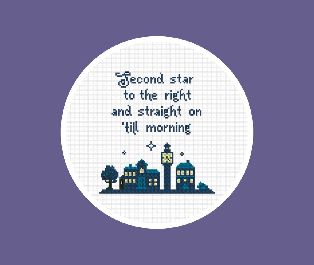 Cross Stitch Pattern Second Star to the Right Instant Download PDF ...
