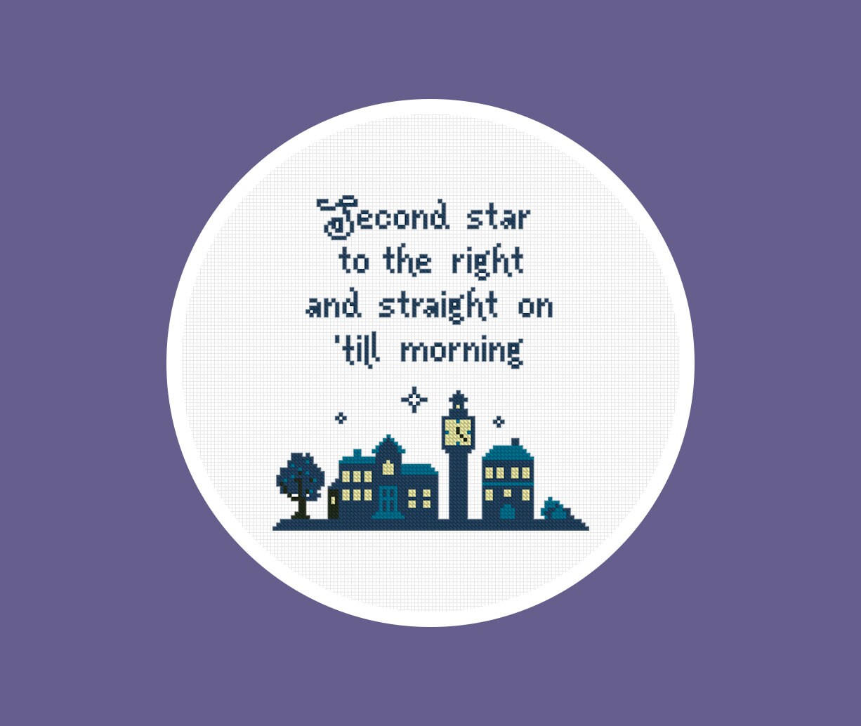 Cross Stitch Pattern Second Star to the Right Instant Download PDF ...