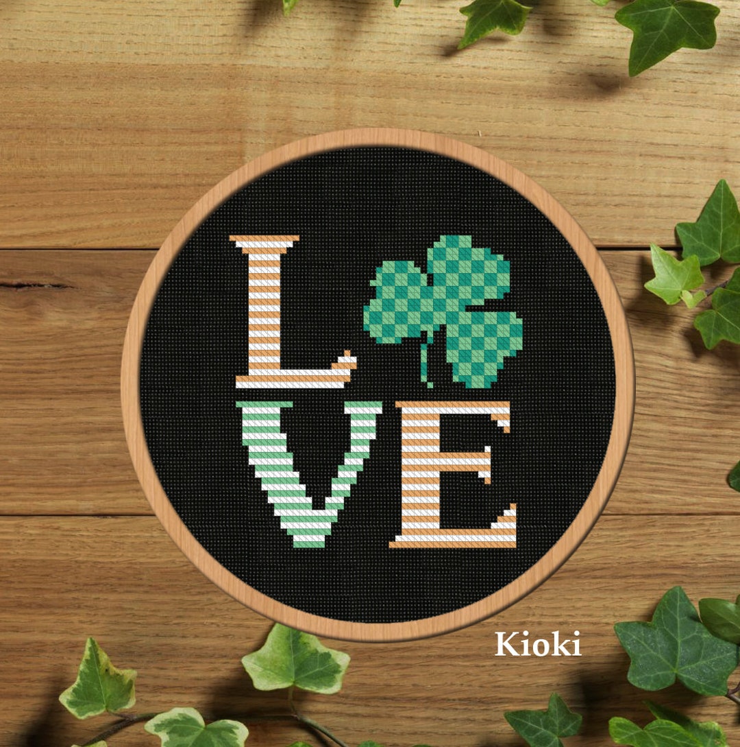 Cross Stitch Pattern Clover Love Instant Download PDF Counted Chart - Etsy