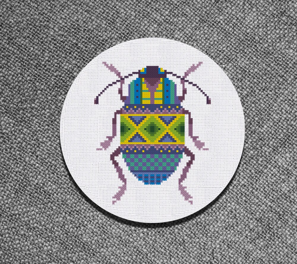 Cross Stitch Pattern Bug With Ornament Instant Download PDF Counted ...