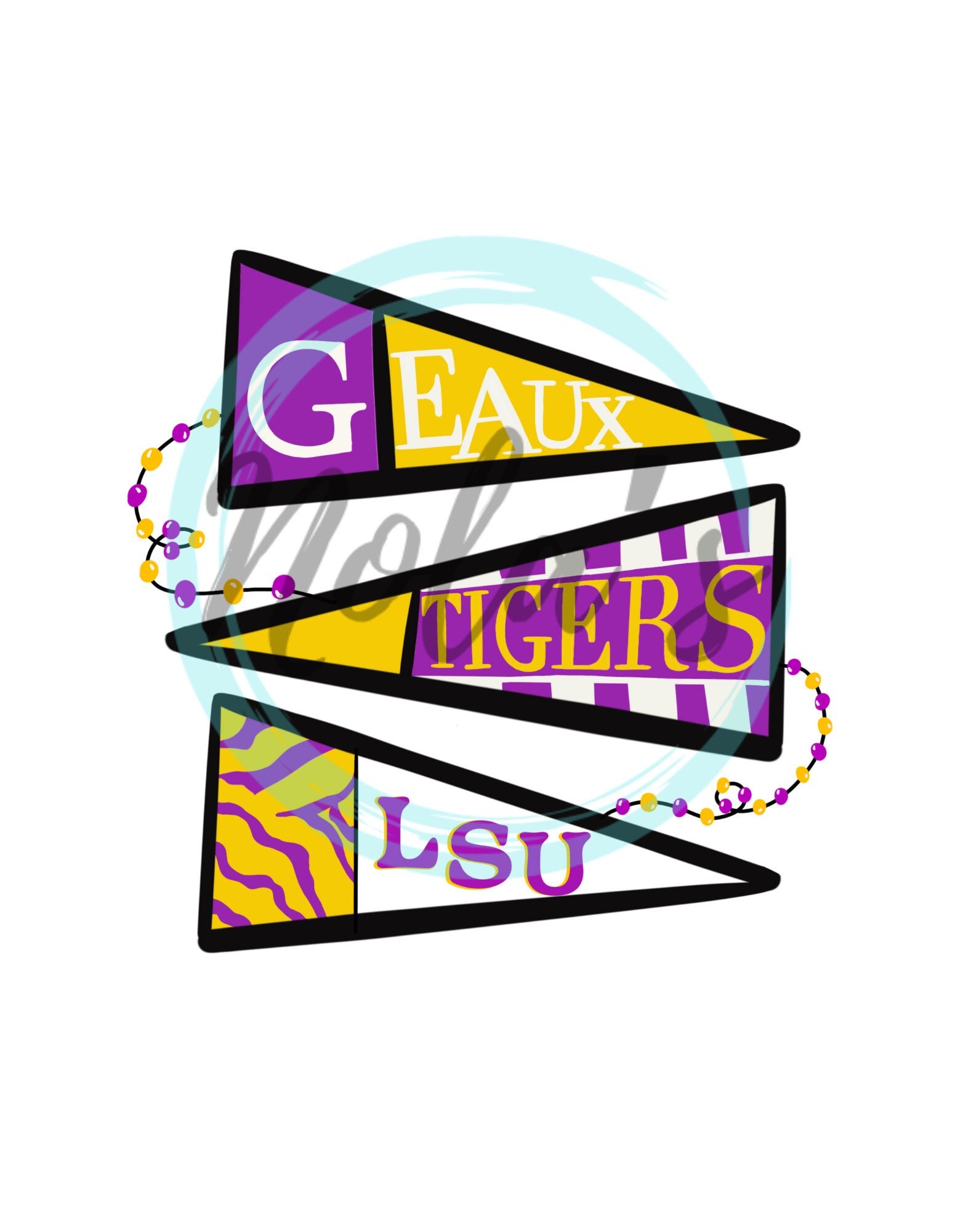 LSU Pennants PNG Sublimation Design - Etsy