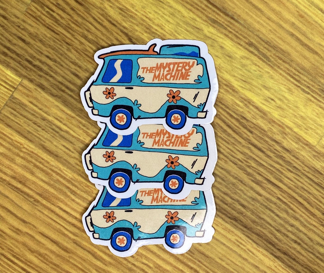 Scooby-do Mystery Machine 3pk Stickers - Etsy