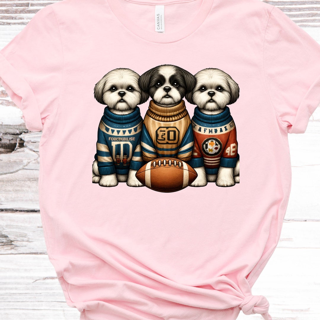 Shih Tzu Football Shirt, Football Themed Shih Tzu Sweatshirt, Gift for ...