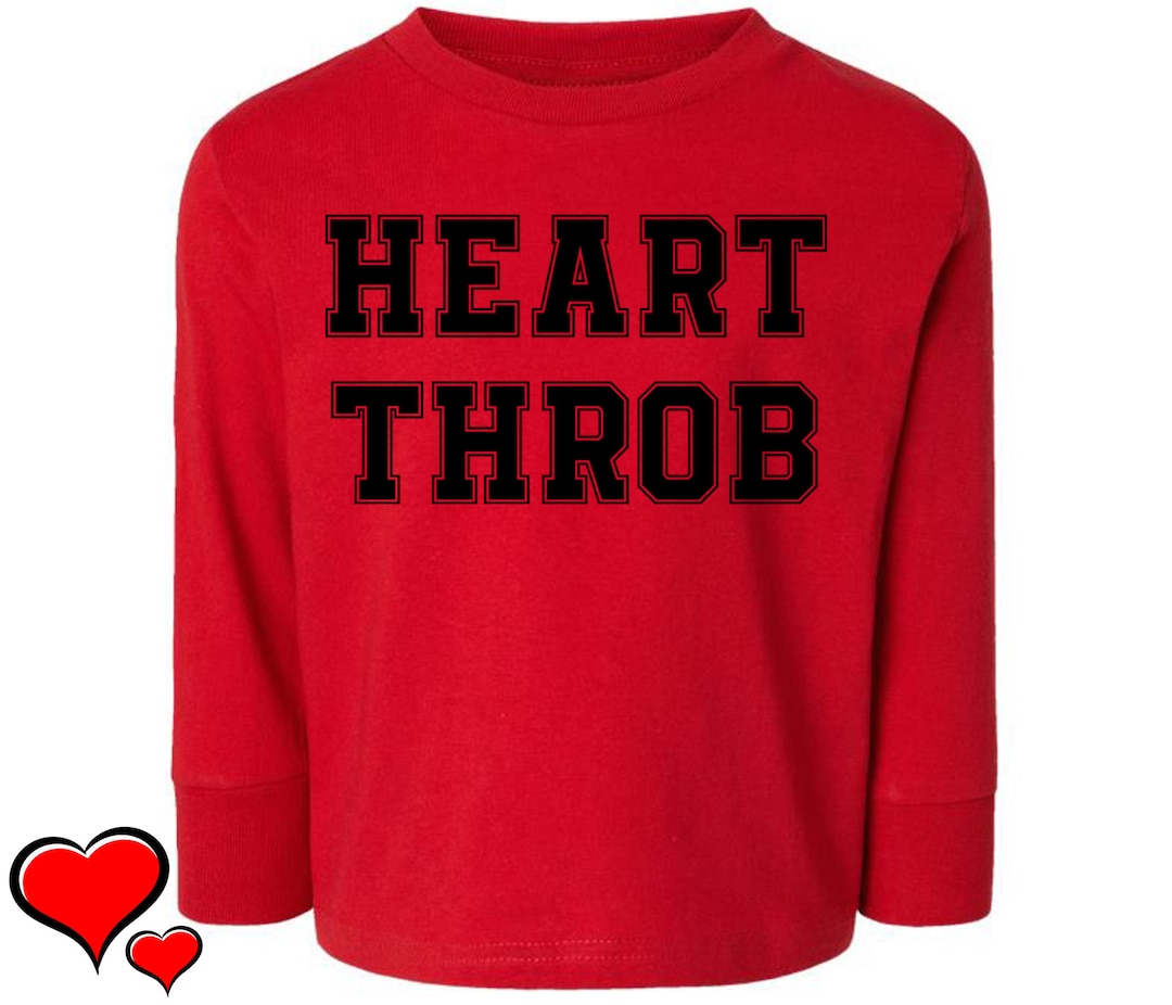 Heart Throb Boys Valentine's Day Longsleeve Red Shirt Heartthrob T ...