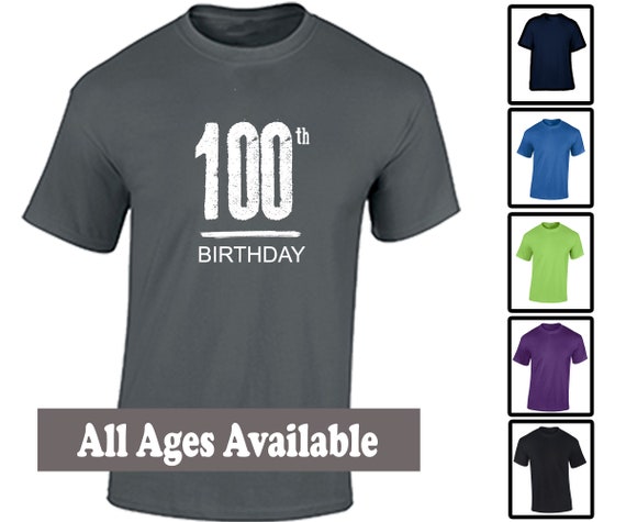 Birthday Shirt 100th Birthday T-shirt 100 Years Old Happy | Etsy