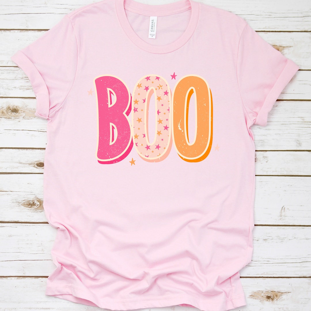 BOO Halloween Shirt, Halloween Party Boo Shirt, Retro Halloween Shirt ...