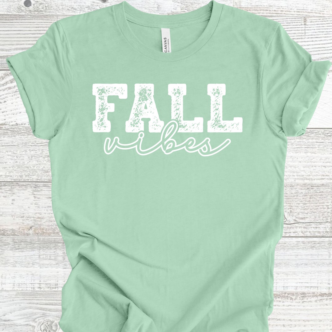 Fall Vibes Shirt, Fall Shirt for Women, Distressed Fall Vibes Tee ...