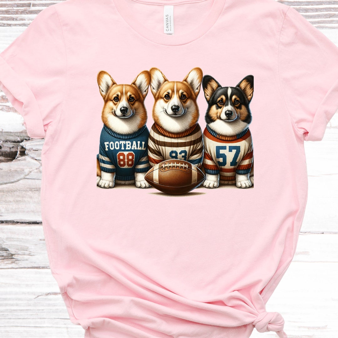 Corgi Football Shirt, Football Themed Corgi Sweatshirt, Gift for Dog ...