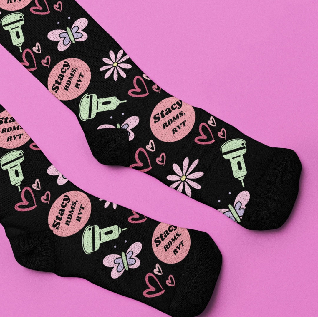 Custom Sonographer Socks, Ultrasound Tech Socks, Radiology Tech Socks ...