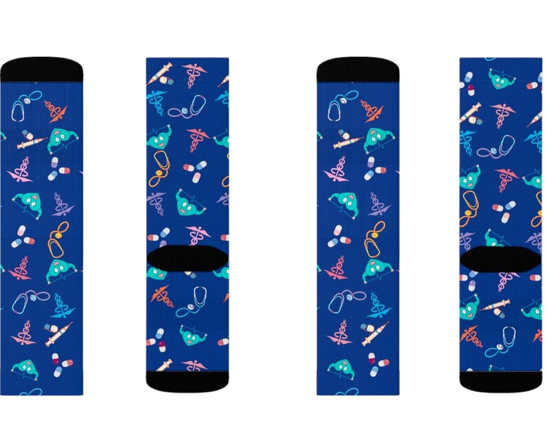 Medical Theme Socks: Novelty Doctor/nurse Gift - Etsy
