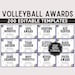 200 Editable Volleyball Award Certificates: End of Season Template ...